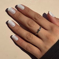 ICY FRENCH | Short Square Sheer White Base French Tip Glossy – Lavaa Beauty